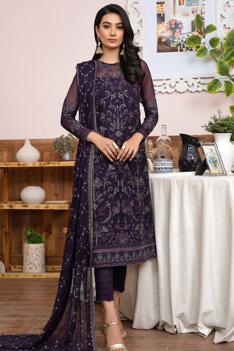Meeral by Zarif Stitched Luxury Formal 3 Piece Suit ZLM-05 SCARLETT ...