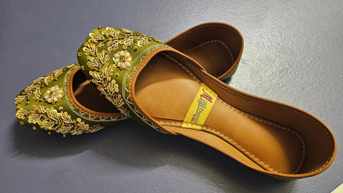 Green Mehndi Khussa– Sasha Closet